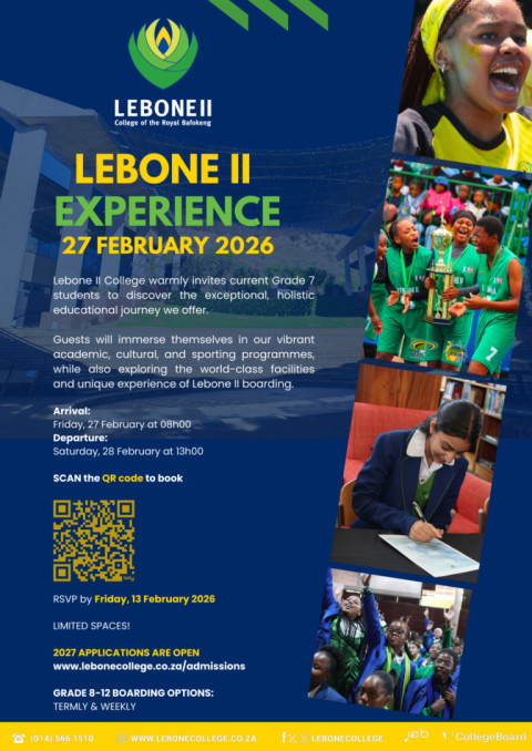 Lebone II Experience - 27 - 28 February – Lebone II - College of the ...